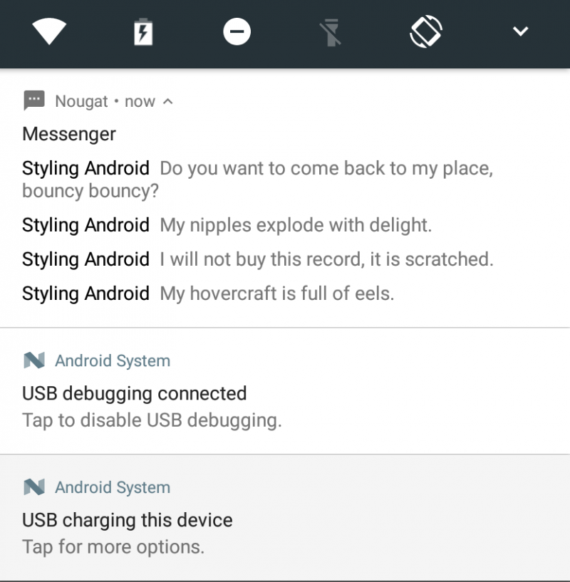 Nougat – Messaging Style Notifications – Styling Android