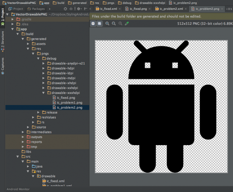 VectorDrawable PNG – Styling Android