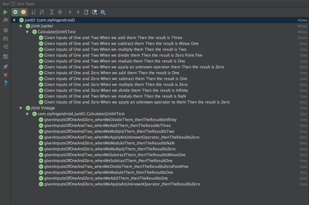 JUnit 5: DisplayName - Styling Android JUnit 5: DisplayName - Styling Android