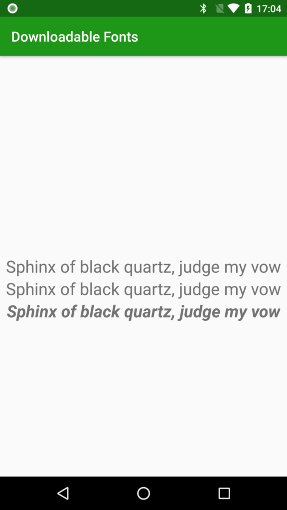 Downloadable Fonts - Styling Android