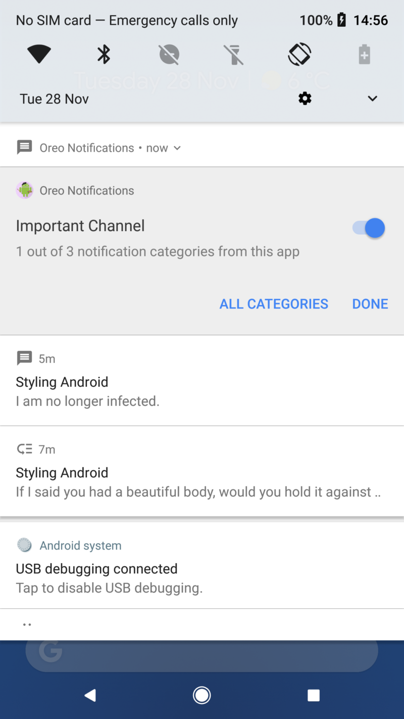 Oreo Notifications: Channels – Part 1 - Styling Android
