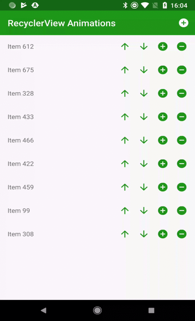 RecyclerView Animations – Changing Items - Styling Android
