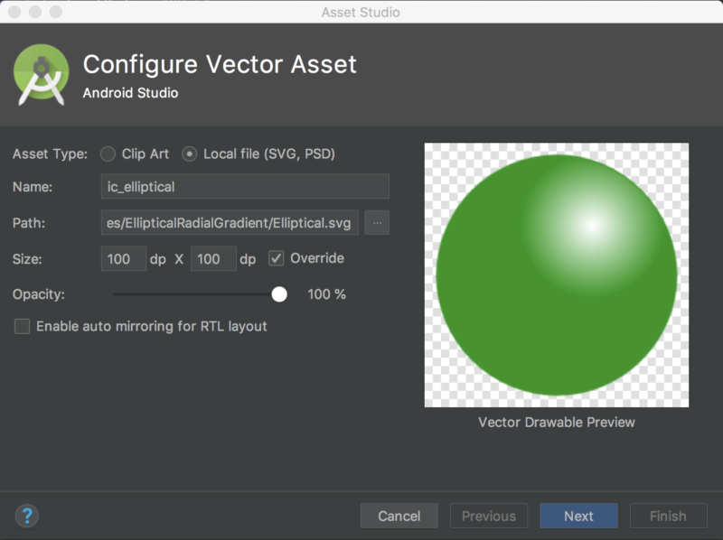 Elliptical Vector Gradients – Styling Android